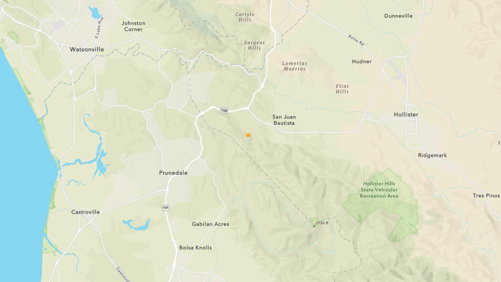Magnitude 3.1 earthquake strikes near San Juan Bautista in San Benito ...