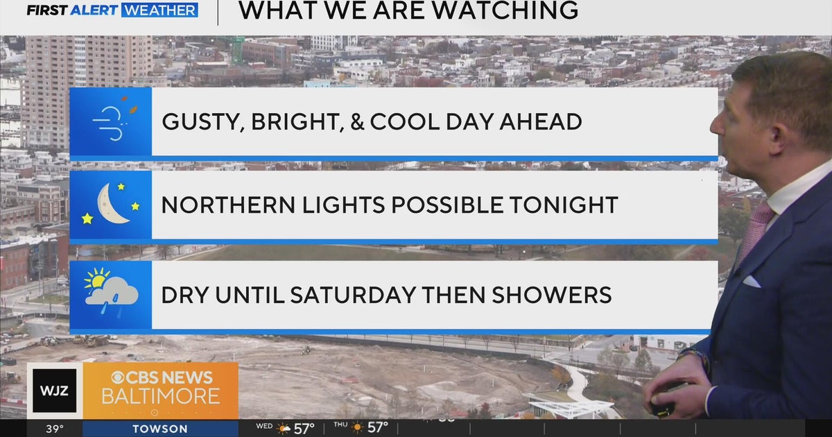 Sunny, warmer and breezy weather forecast for Maryland - CBS Baltimore