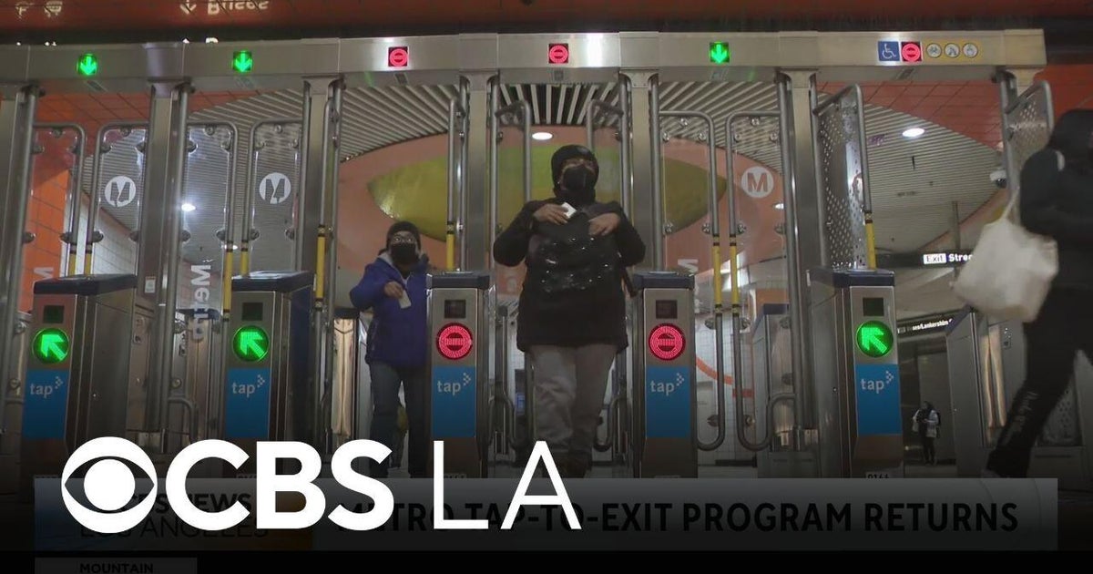 Metro tap-to-exit program returns at several stations - CBS Los Angeles