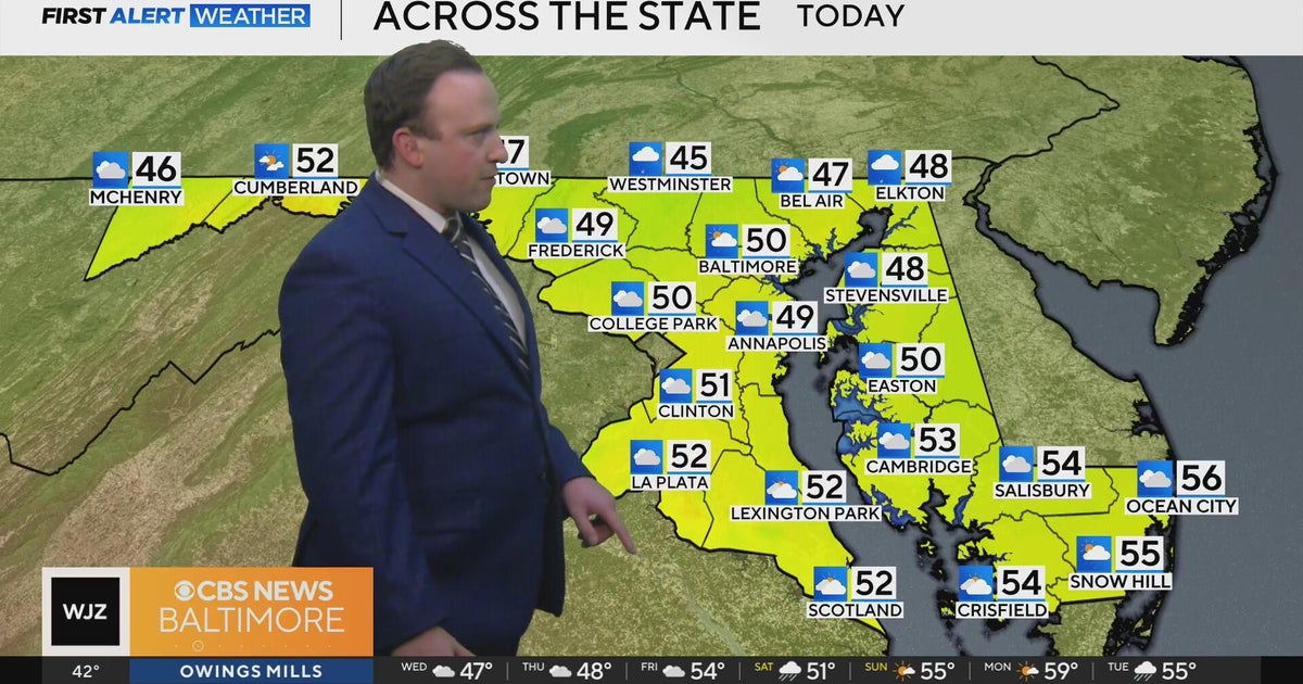 Rain moves out of Baltimore, but clouds stick around - CBS Baltimore