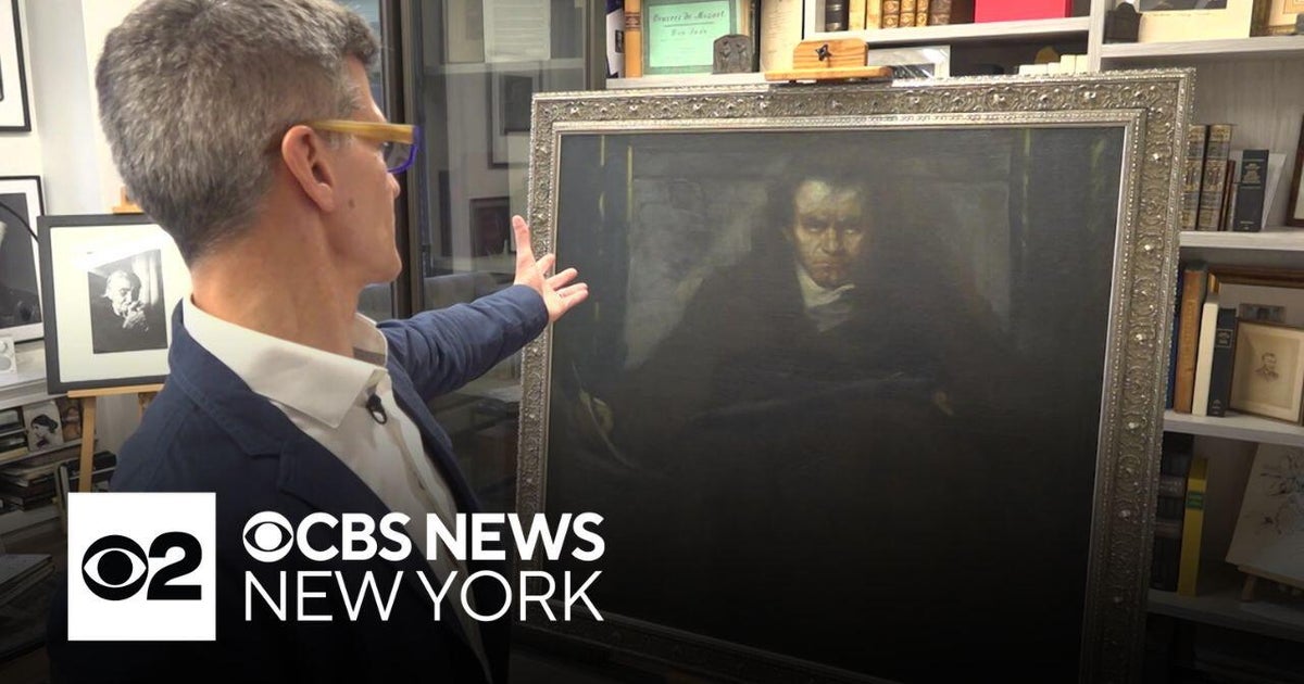 Rare painting of Beethoven found in Long Island basement - CBS New York