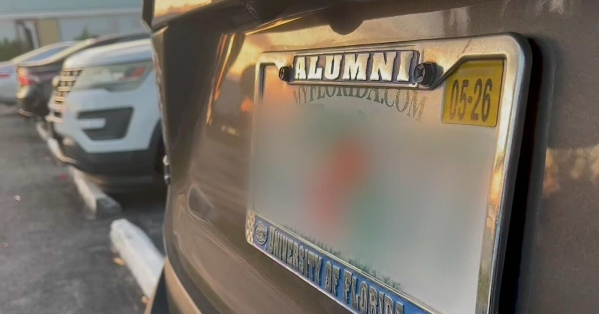 Florida law bans license plate frames, $500 fine possible - CBS Miami
