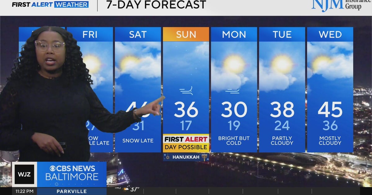 Wintry weather returns to Maryland this week - CBS Baltimore