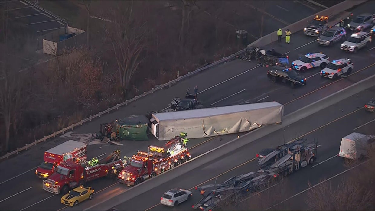 Crash involving overturned tractor-trailer slows traffic on New Jersey ...