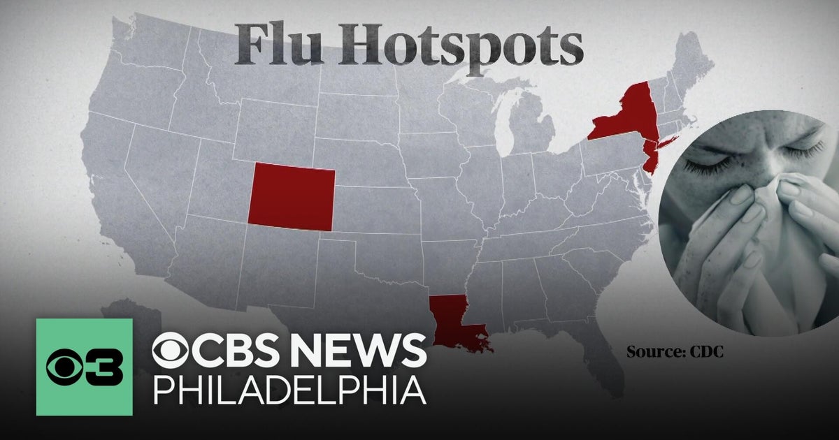 New Jersey identified as a flu hotspot by CDC as cases spike - CBS ...