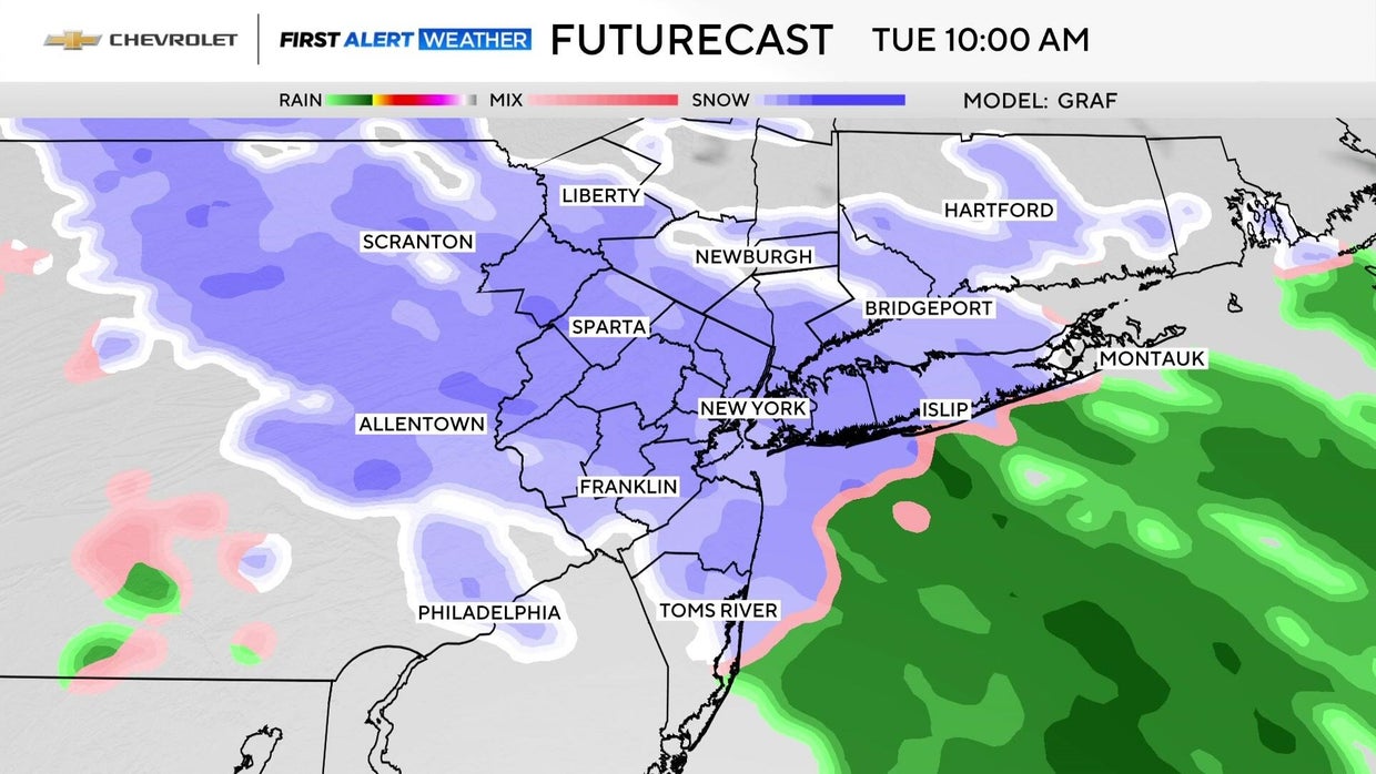 Snow is heading to NYC before Christmas. Tri-State Area map shows how ...