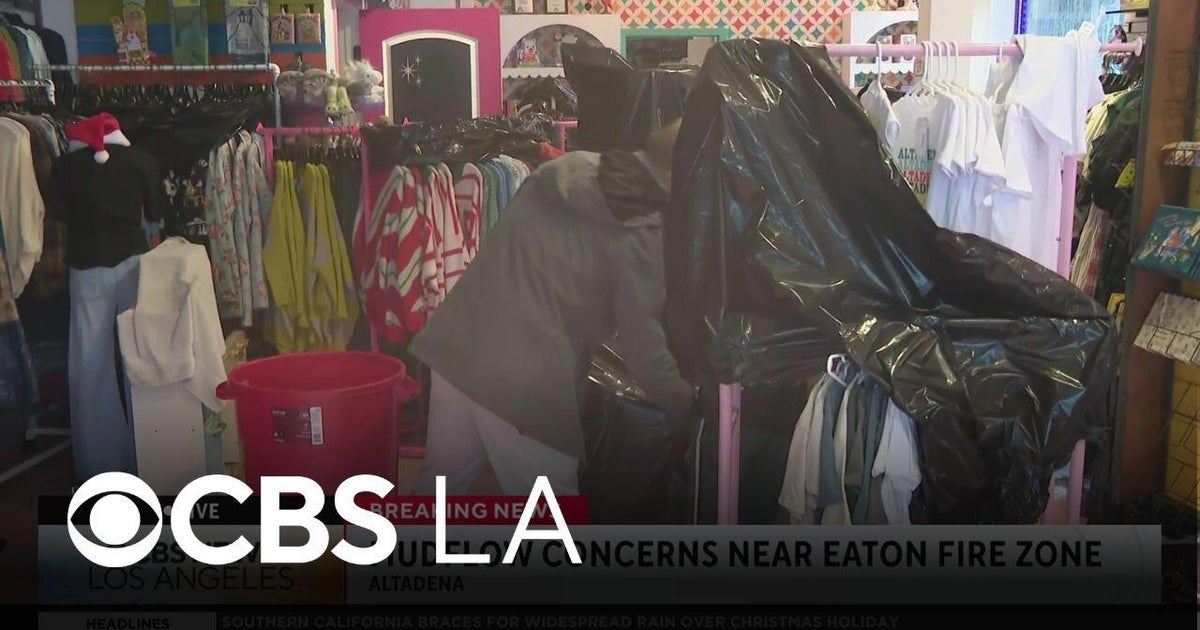 Altadena retail shop damaged by rain water - CBS Los Angeles