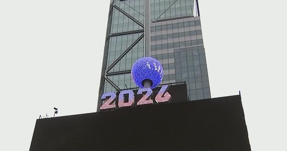 The countdown is on, and the numbers are up in Times Square - CBS Texas