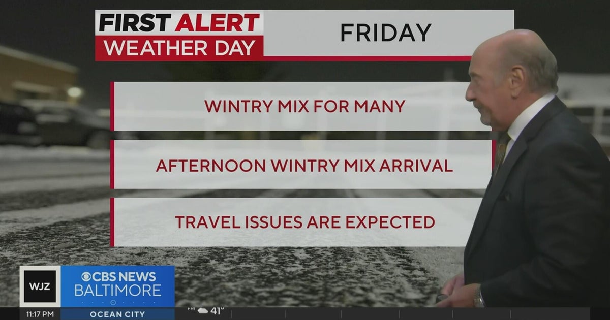 Wintry mix in Friday's forecast in Maryland - CBS Baltimore