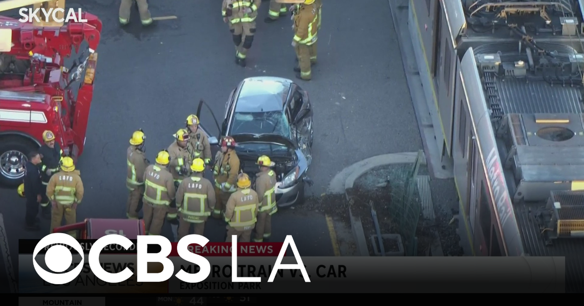 2 hospitalized after Metro rail collides with car in Exposition Park ...