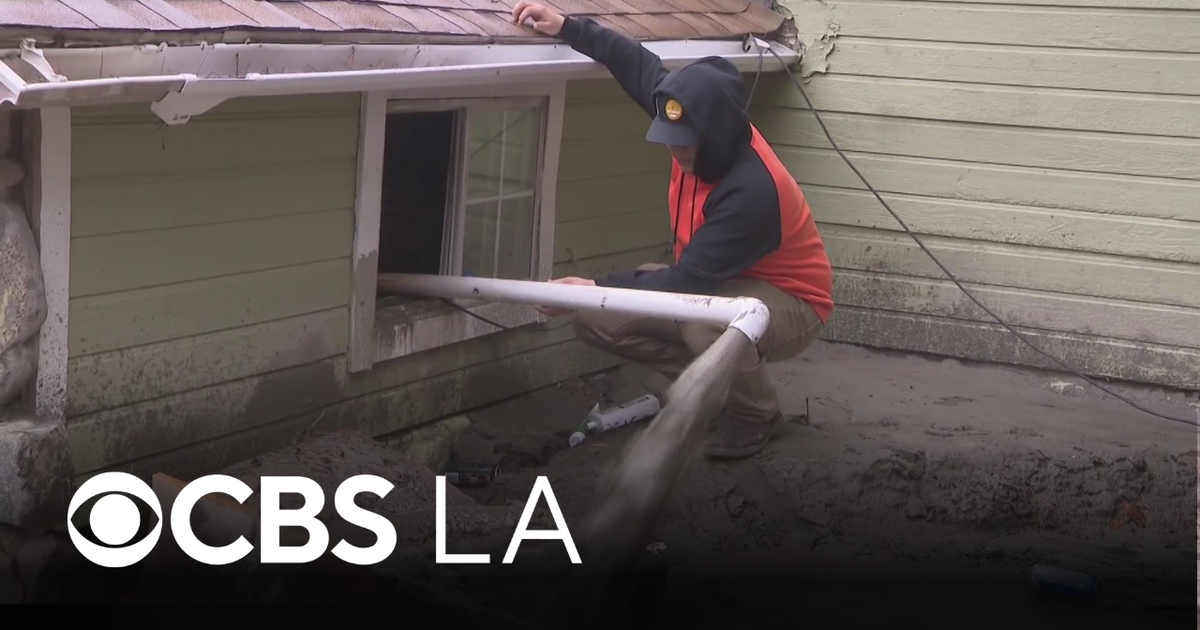 Lytle Creek residents cleanup mess from Southern California storm - CBS ...