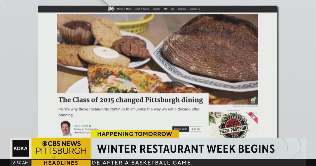 Pittsburgh Winter Restaurant Week begins on Monday - CBS Pittsburgh