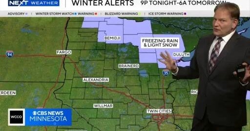 5 p.m. Minnesota forecast from Jan. 12, 2026 | NEXT Weather - CBS Minnesota