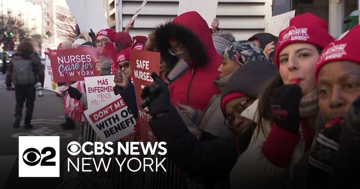 Largest nurses strike in NYC history hits 5 major hospitals - CBS New York