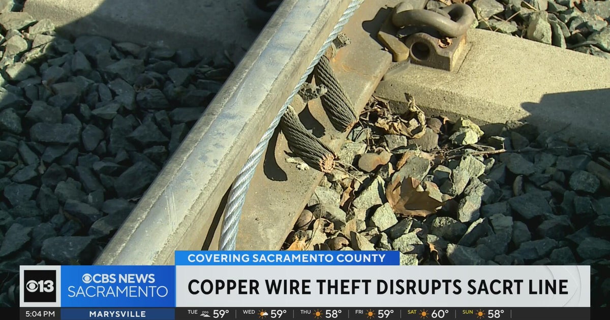 Copper wire theft disrupts SacRT light rail service - CBS Sacramento
