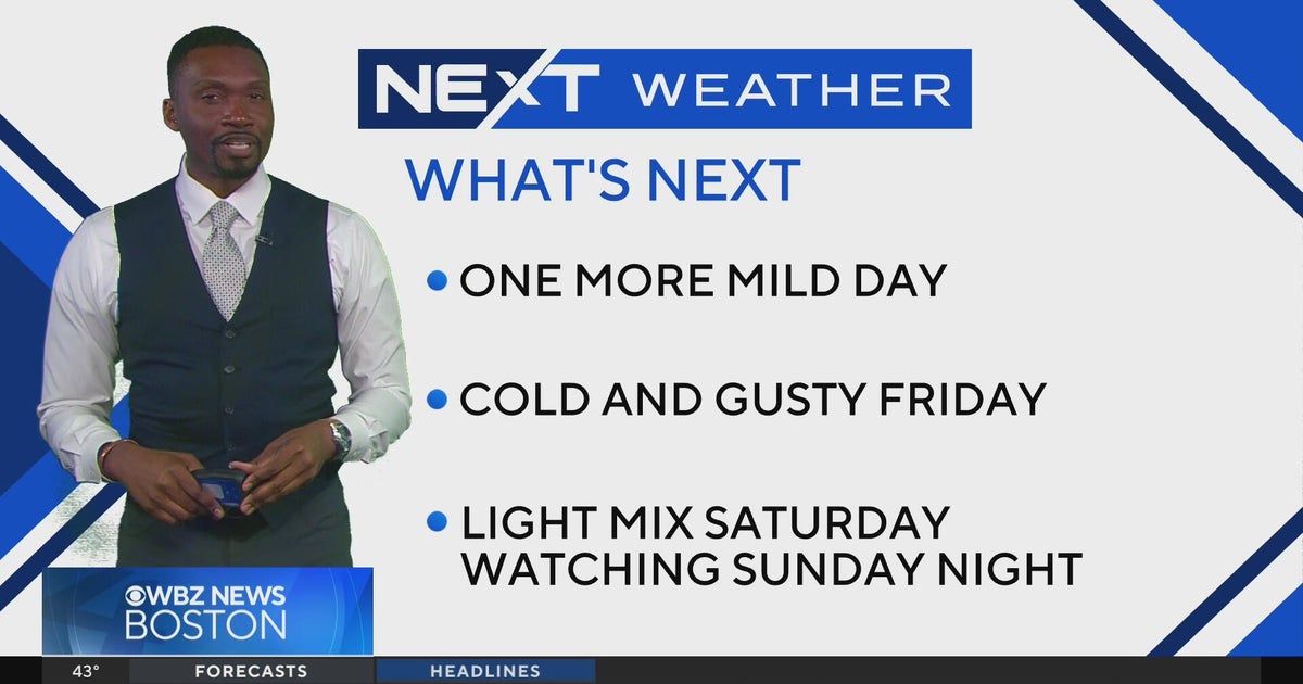 Next Weather: WBZ mid-morning forecast for January 15, 2026 - CBS Boston