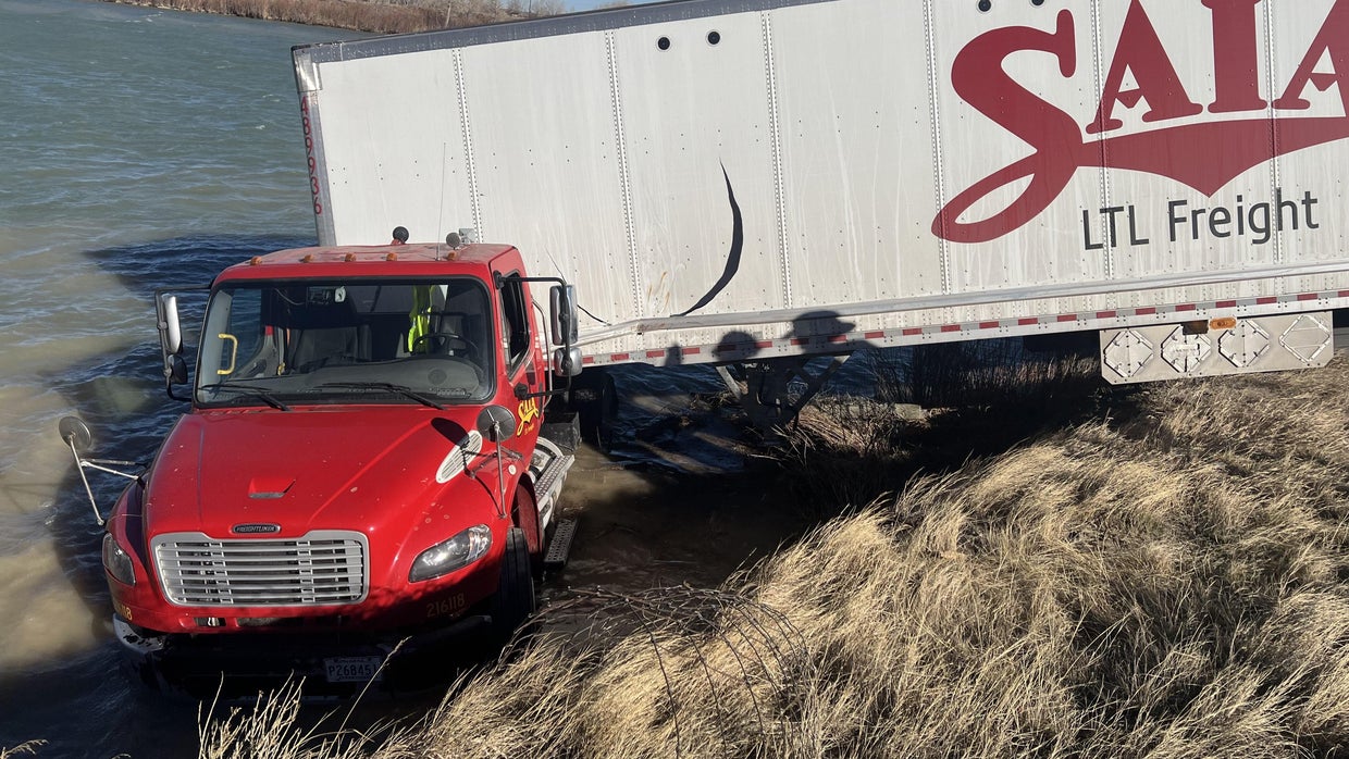 Truck partially blown into lake as strong winds move into Colorado ...