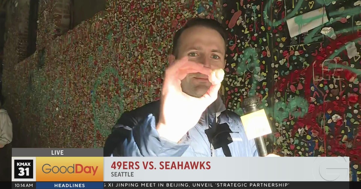 The 49ers vs. Seahawks game from the gum wall in Seattle! - Good Day ...