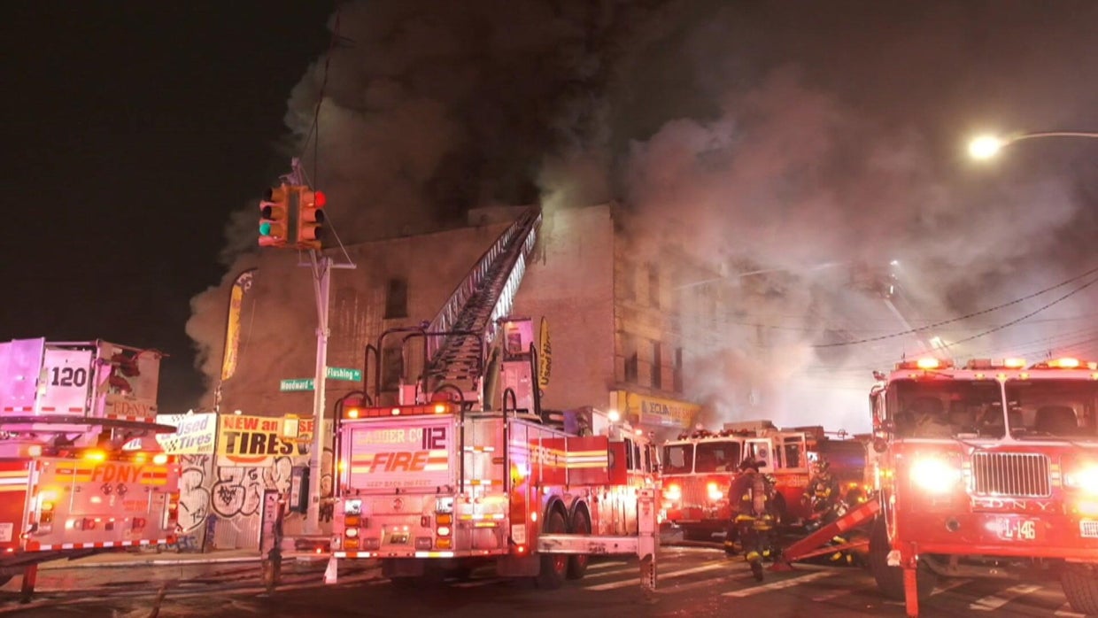 9 hurt as massive Queens tire shop fire spreads to apartments above ...