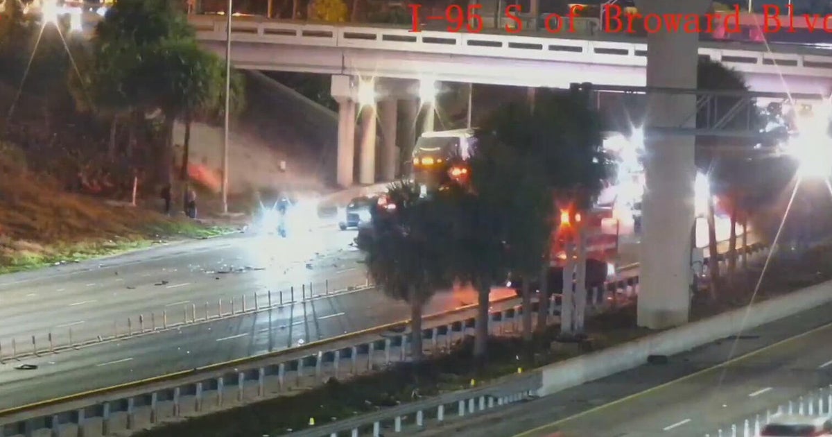 Interstate 95 south closed in Fort Lauderdale due to crash - CBS Miami