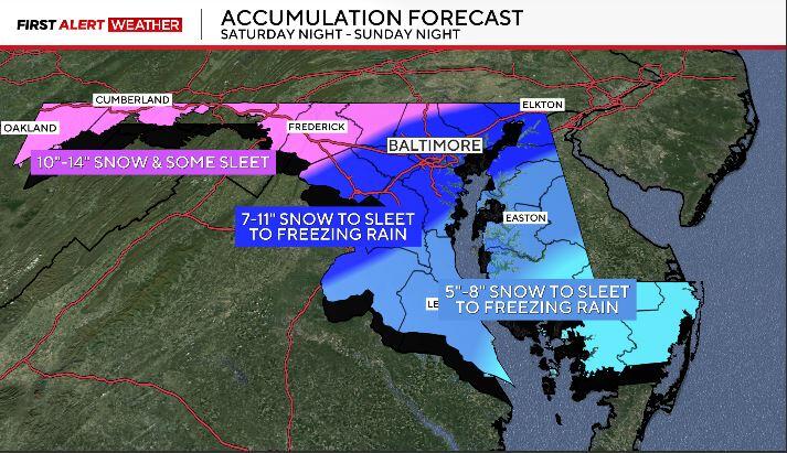 When will snow start in Maryland? A timeline of the weekend winter ...