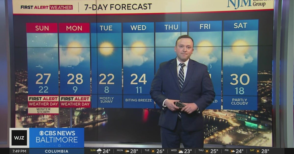 Snow moves into Maryland later Saturday evening, into early Sunday ...