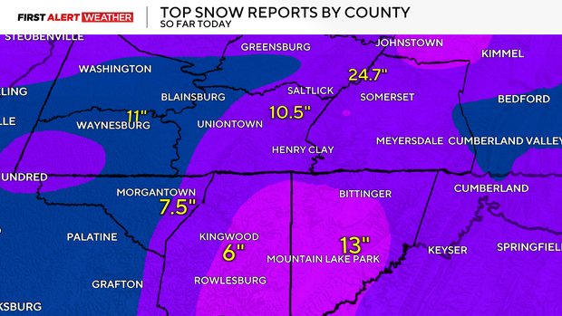 How much snow did Pittsburgh get from Sunday's winter storm? Here are ...