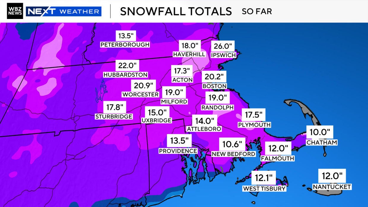 Boston area gets buried under 20+ inches of snow