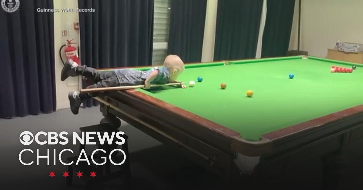 2-year-old sets two Guinness World Records for snooker trick shots ...