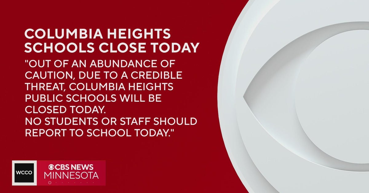 Columbia Heights school district closes Monday due to threat - CBS ...