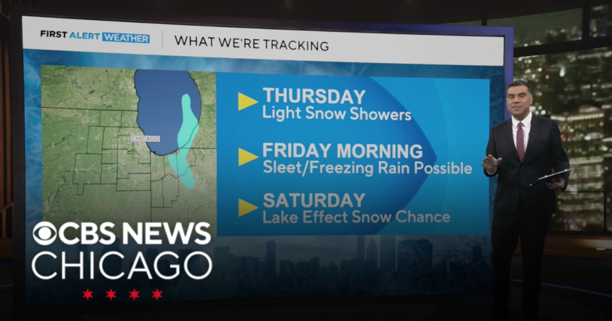 Tracking Light Snow Showers Warming Trend Cbs Chicago