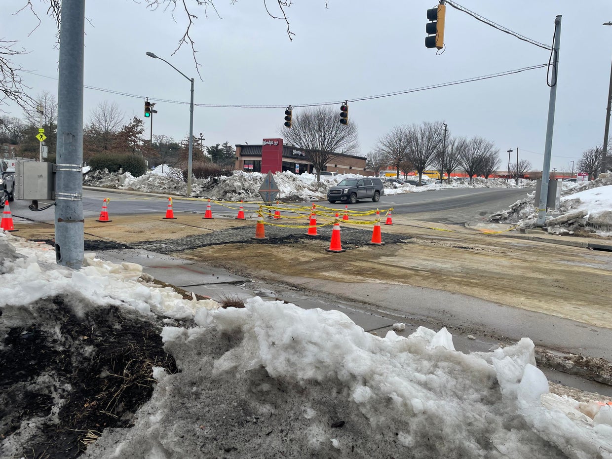 Ice covers many Baltimore sidewalks as arctic cold front moves in ...