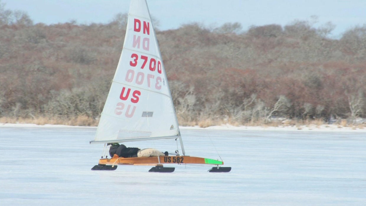 Ice boaters on Nantucket make most of Arctic blast: "It's pure ...