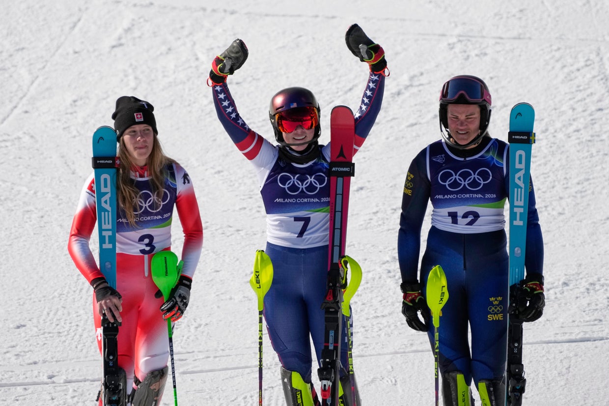 U.S. star Mikaela Shiffrin wins gold in women's slalom, breaking ...