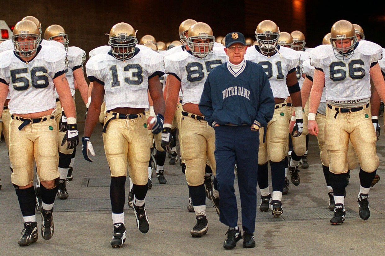 Lou Holtz, national championship-winning Notre Dame football coach ...