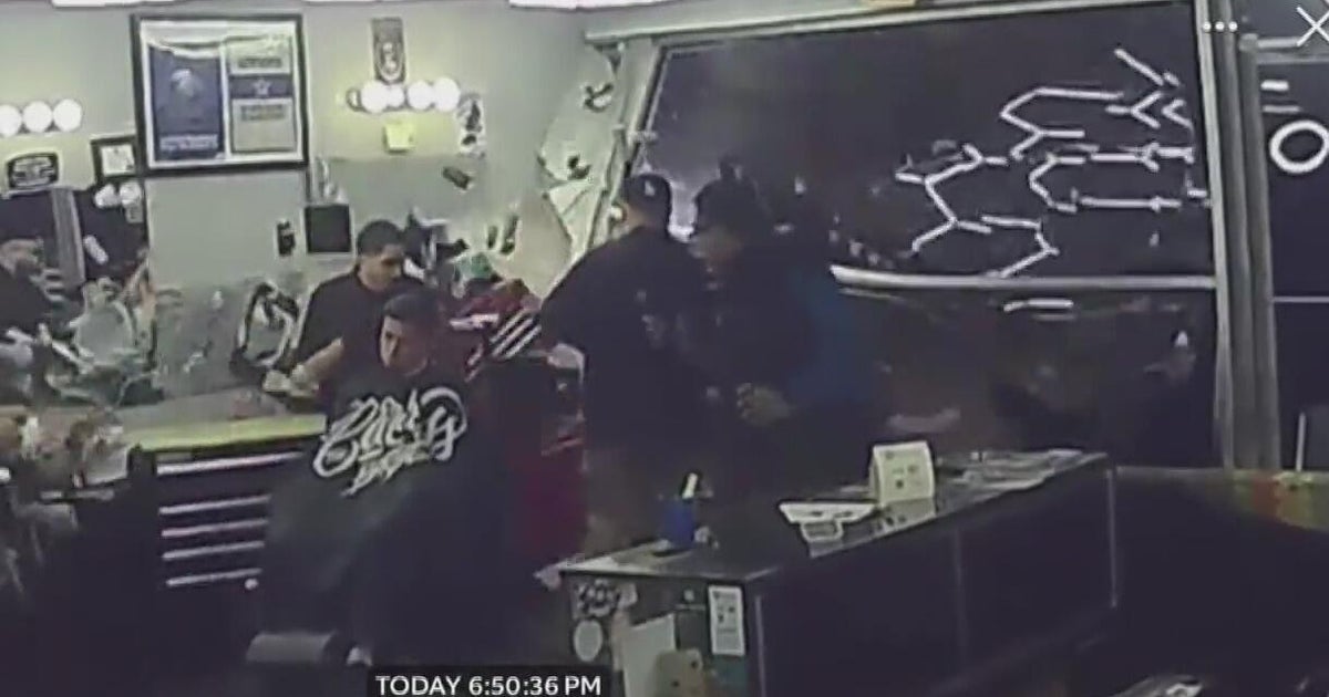 Surveillance video captures car crashing into North Texas barbershop ...