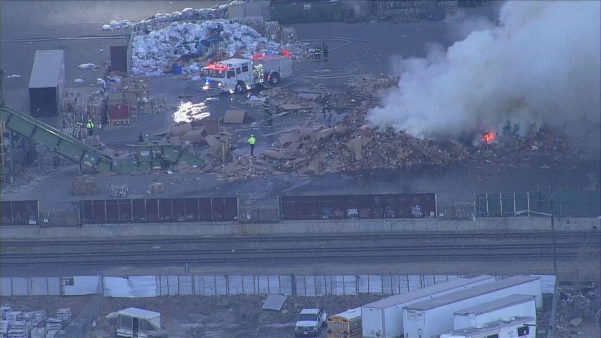Fire crews battle fire burning near I-70 and Colorado Boulevard - CBS ...