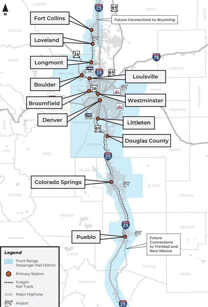Colorado's Front Range Passenger Rail plans to make stops across ...