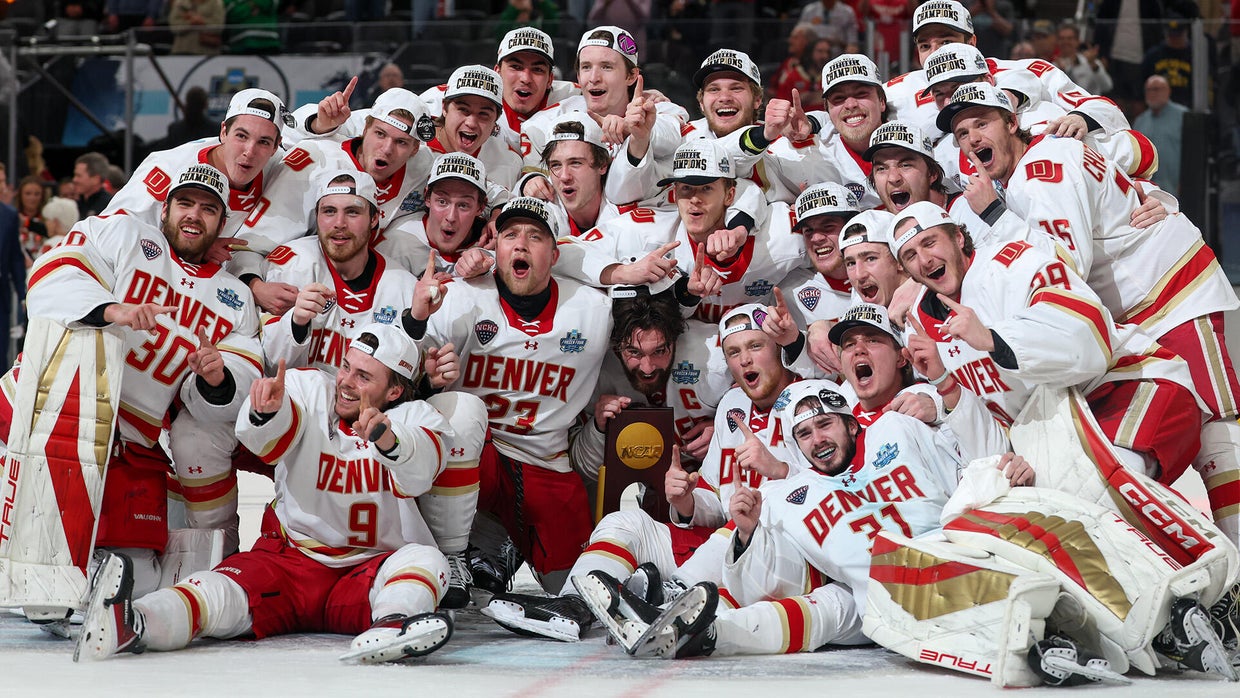 Denver Pioneers hold ice hockey championship celebration at Magness ...