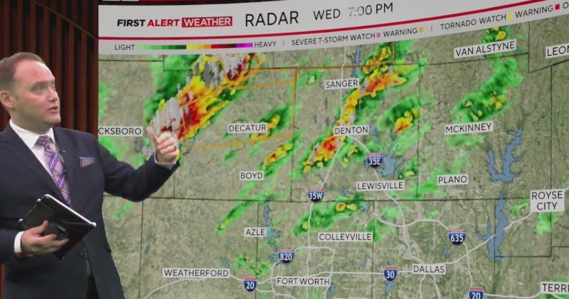 Severe storms tracking north of DFW; hail and heavy rain continue ...