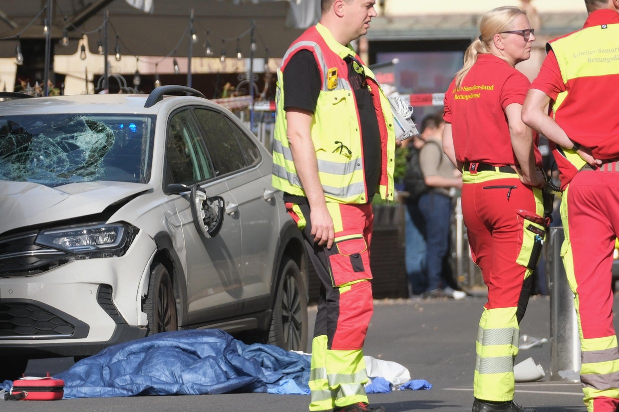 2 dead after driver plows into people in Leipzig, Germany - CBS News