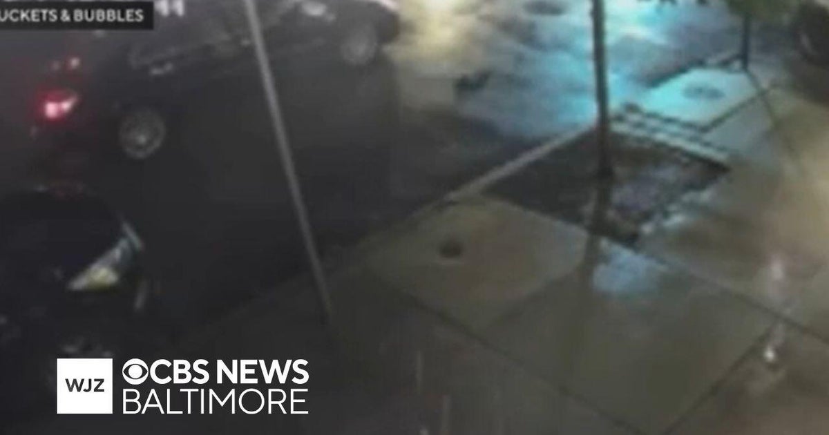 New video shows car hitting restaurant in Baltimore's Fells Point - CBS ...