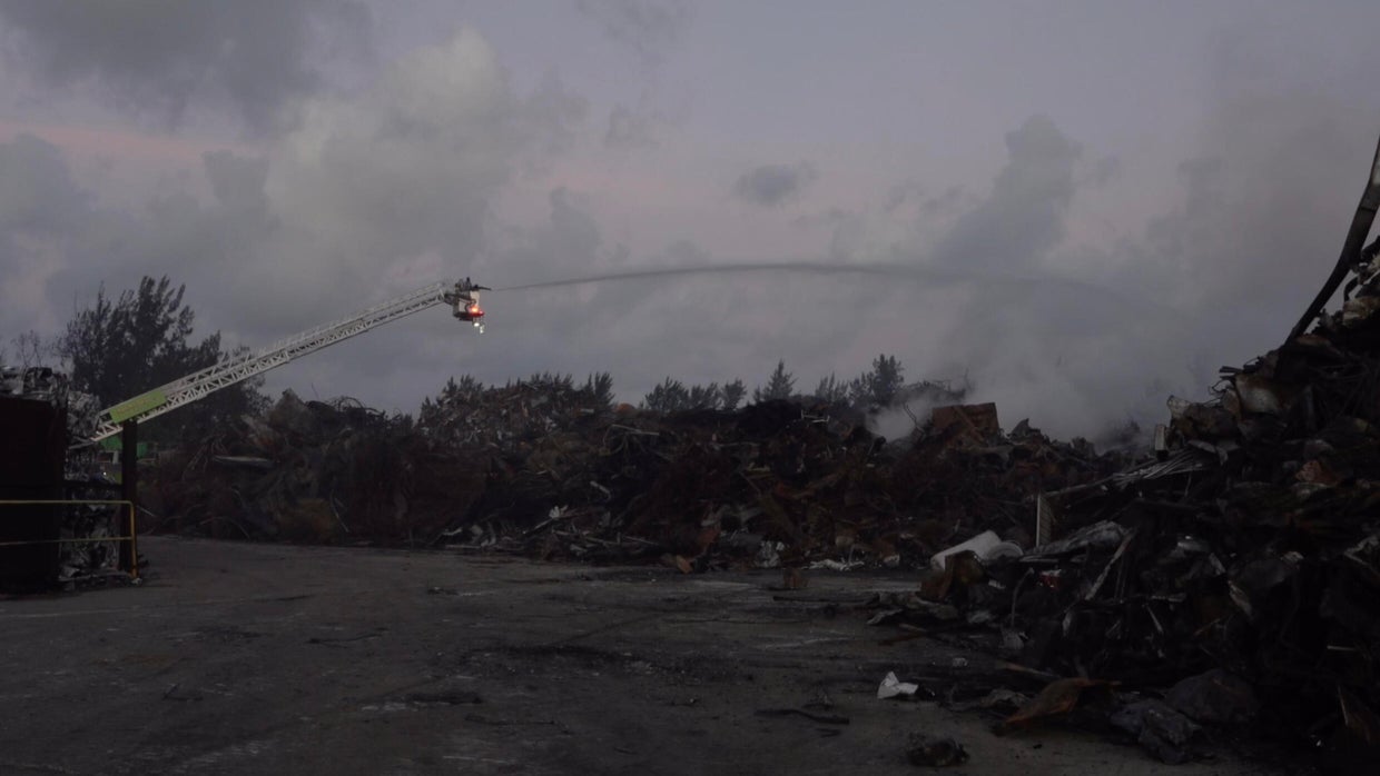 Opa-locka junkyard fire continues to smolder as business owners hope to ...