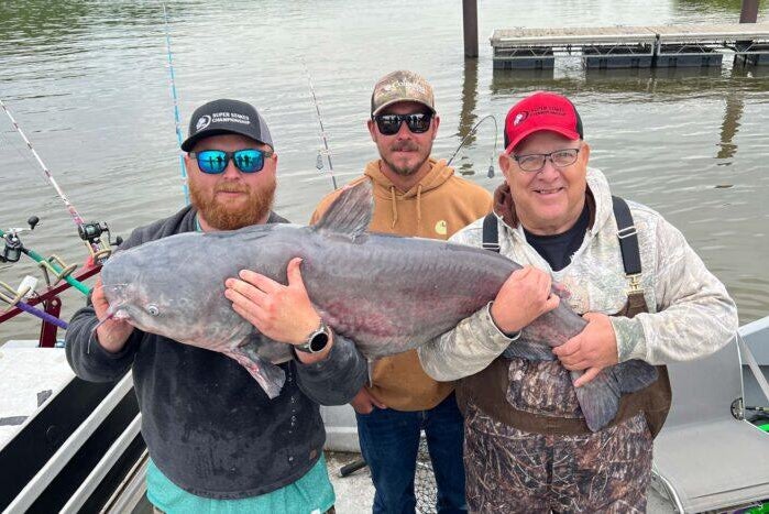 Record-breaking 71-pound blue catfish caught in West Virginia - CBS ...