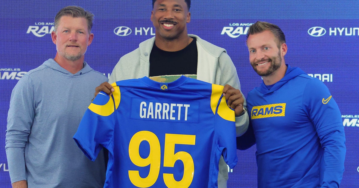 Rams introduce Myles Garrett; Sean McVay stokes speculation over Aaron ...