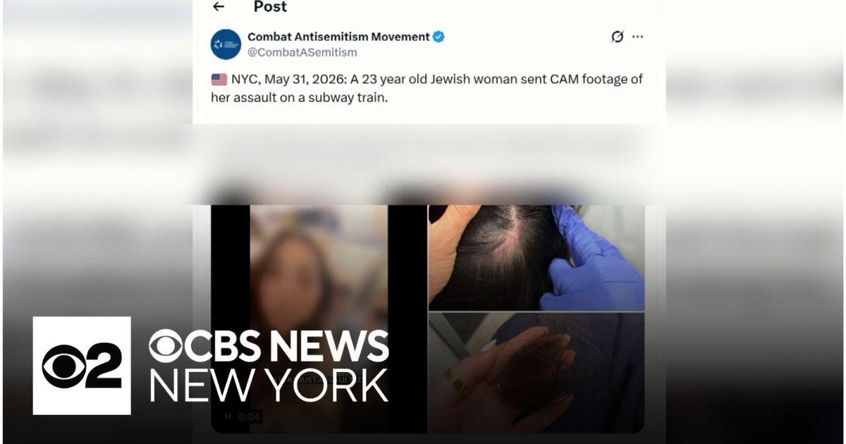 Video shows Jewish woman attacked on NYC subway train - CBS New York