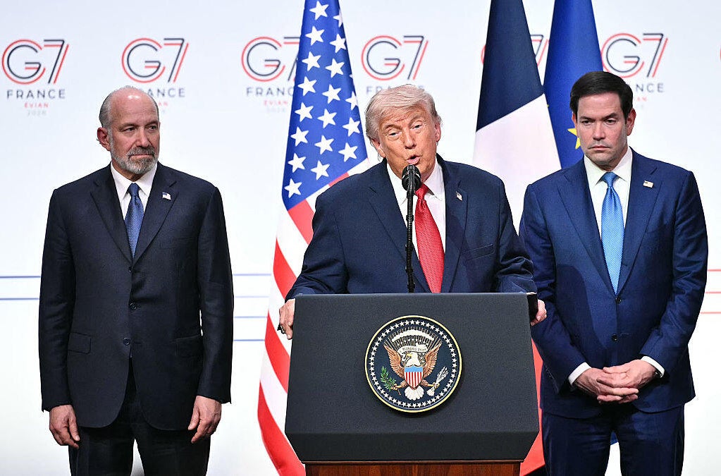 Trump touts Iran agreement to wrap up G7 summit in France - CBS News